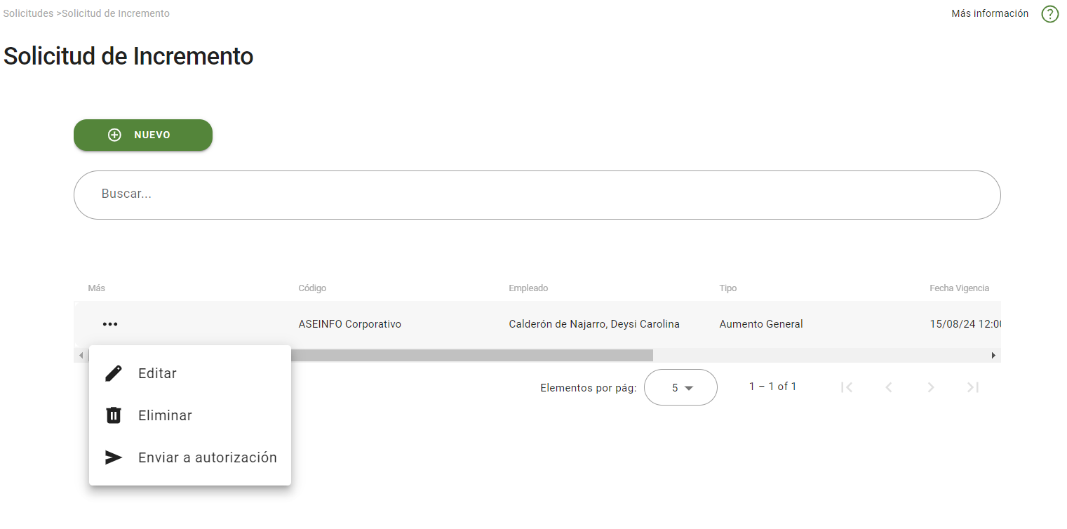 Evolution Wave - Módulo de Solicitudes - ASEINFO Docs